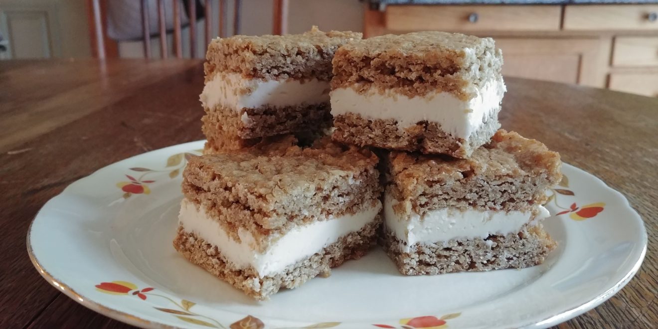 Oatmeal Cream Pie Bars - The Kitchen Wench